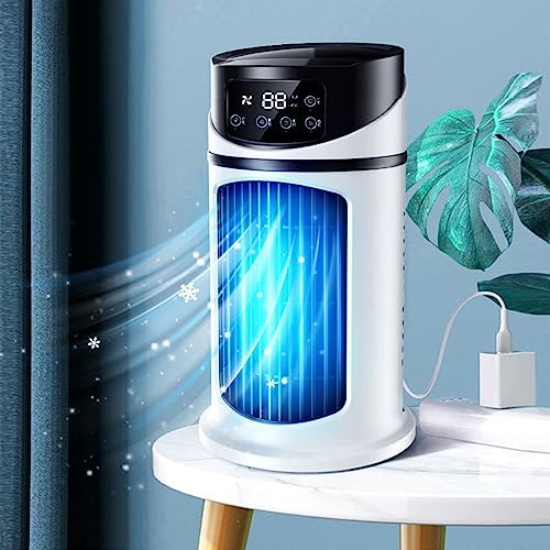 Portable Air Conditioners, Mini Air Conditioner, Evaporative Air Cooler, Rechargeable 6 Speeds 6h Timer for Bedroom Office Camping