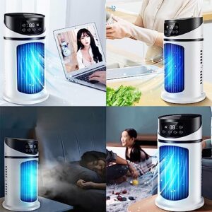 Portable Air Conditioners, Mini Air Conditioner, Evaporative Air Cooler, Rechargeable 6 Speeds 6h Timer for Bedroom Office Camping