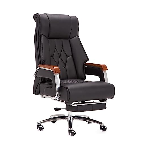 MARURY Business Office Home Computer Chair, Modern Home Office Desk Chair, Black Leather Ergonomic Big and Tall Computer Chair, for Home Office Make Up