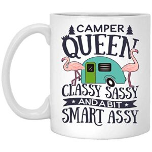 camper queen classy sassy and a bit smart assy funny camping coffee mug 11oz 0l7rietk3ly