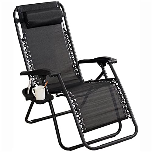 Lounge Chair, Outdoor Relax Chair,Outdoor Folding for Lunch with Cup Holder, Zero Gravity Terrace Folding Desk Beach Lounger