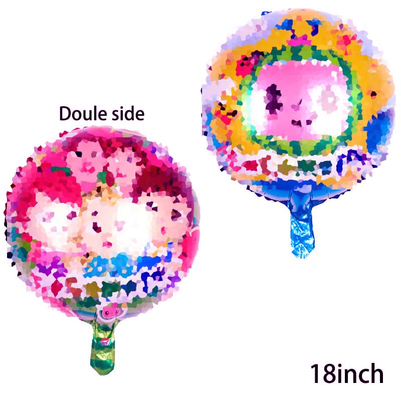 Pink Cartoon Birthday Party Supplies for Kids Decorations Flatware, Banner, Cups, Balloons, Napkins, Plates, Tablecloth, Cake Toppers Birthday Party Favor Pack Set for Boy and Girl