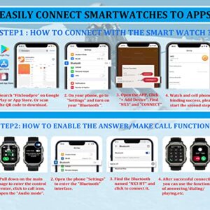 Smart Watch | Military Smart Watches for Men, Bluetooth Call(Answer/Make Calls) 1.83" Fitness Tracker 45 Days Extra-Long Standby IP68 Waterproof, Android Digital Smartwatch w Heart Rate Sleep Monitor