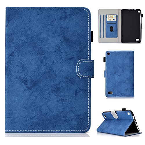 Tablet PC Case Case Compatible with Kindle Fire 7 2015/2017/2019 Case Cover,Slim Smart Folio Stand Cover Shockproof Protective Cases Auto Sleep/Wake Protective Case Tablet Home (Color : Blue)