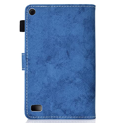 Tablet PC Case Case Compatible with Kindle Fire 7 2015/2017/2019 Case Cover,Slim Smart Folio Stand Cover Shockproof Protective Cases Auto Sleep/Wake Protective Case Tablet Home (Color : Blue)