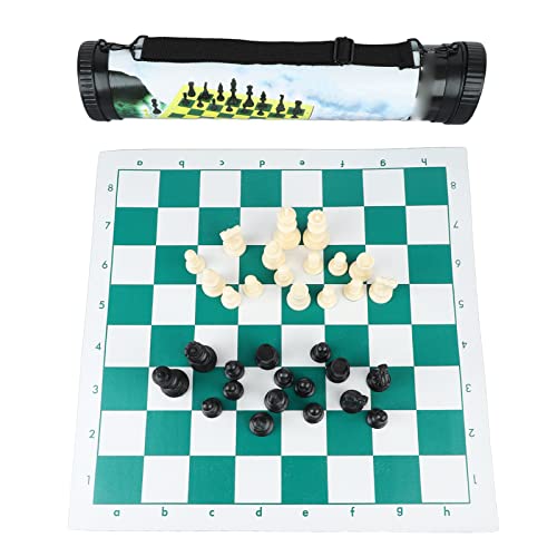 Airshi Chess Game Sets, Puzzled Portable Chess Set Board Game Roll Up Chessboard for Party