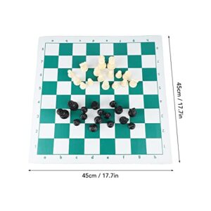 Airshi Chess Game Sets, Puzzled Portable Chess Set Board Game Roll Up Chessboard for Party