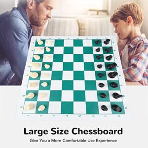 Airshi Chess Game Sets, Puzzled Portable Chess Set Board Game Roll Up Chessboard for Party