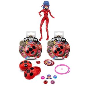 miraculous ladybug lucky jewels charm bracelet, necklace, dangle & more! (blind box) - collect all 68 gems! with 5.5" super articulated doll (3)