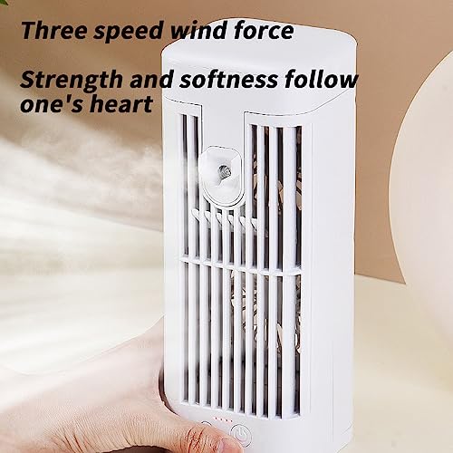 Qiopertar Portable Automatic Remote Head Conditioner USB Personal Mini Conditioner With 3-Speed With Automatic Head Shaking For Home Office Bedroom,Desktop Atmosphere