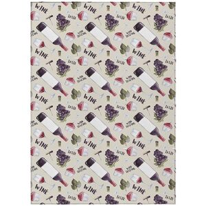 dalyn rugs indoor/outdoor kendall ke14 ivory washable 8' x 10' rug