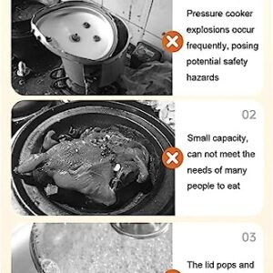 2023 New Multifunctional Plumpy Non-stick Micro Pressure Pot,Multifunctional Plumpy Non Stick Micro Pressure Pot,Pumpkin Micro Pressure Pot, Easy To Clean Micro Pressure Cooker for Kitchen (Orange 8L)