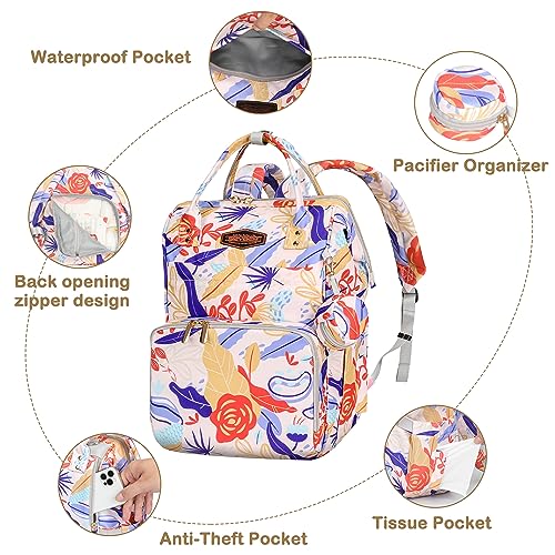 Diaper Bag Backpack for Baby,Waterproofing Multifunctional Travel Diaper Bag,22.86 Liter Baby Girl Diaper Bag,Baby Diaper Bag,Newborn Essentials Gifts for mom-2V