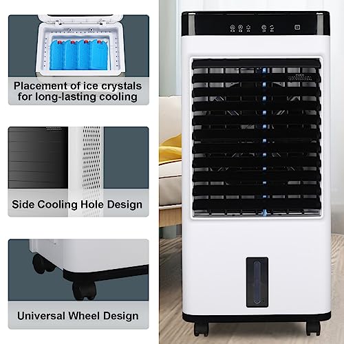 Portable Air Conditioners,3-IN-1 Air Cooler Humidifier Fan Modes 8H Timer,Free Standing Air Conditioner Portable ​Remote Control For Bedroom,Home Office And Camping