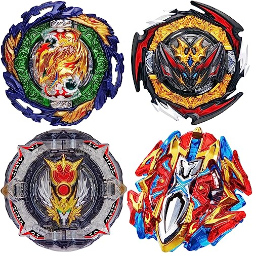 4-Piece Gyros Battle Set(B-120, B-180, B-185, B-192), Battling Burst Tops with Stickers, Kids Boys Christmas Birthday Party Gift Idea 598