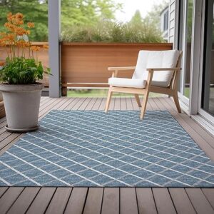 Dalyn Rugs Indoor/Outdoor York YO1 Blue Washable 8' x 10'