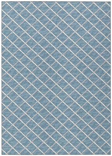 Dalyn Rugs Indoor/Outdoor York YO1 Blue Washable 8' x 10'