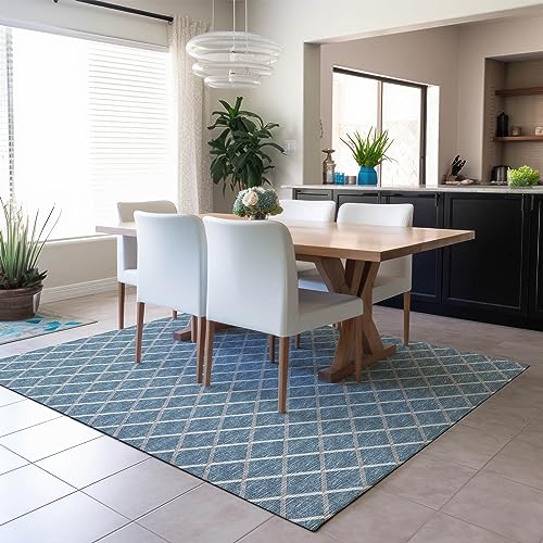 Dalyn Rugs Indoor/Outdoor York YO1 Blue Washable 8' x 10'