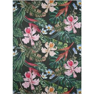 dalyn rugs indoor/outdoor tropics tc6 black washable 8' x 10' rug