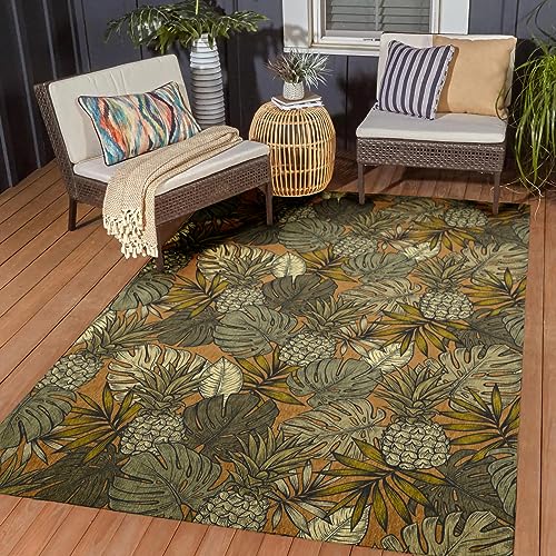 Dalyn Rugs Indoor/Outdoor Tropics TC11 Brown Washable 8' x 10' Rug