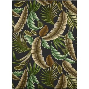 dalyn rugs indoor/outdoor tropics tc1 black washable 8' x 10' rug