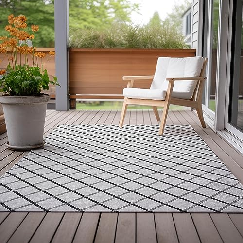 Dalyn Rugs Indoor/Outdoor York YO1 Gray Washable 8' x 10'