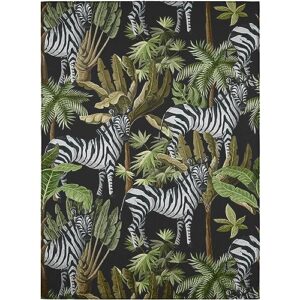 dalyn rugs indoor/outdoor tropics tc13 black washable 8' x 10' rug