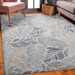 Dalyn Rugs Indoor/Outdoor Tropics TC3 Gray Washable 8' x 10' Rug