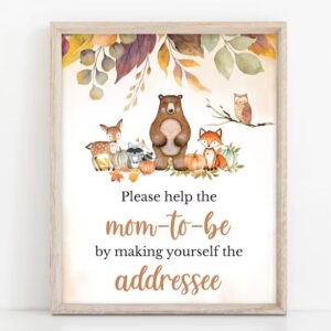 Personalized Envelope Station Welcome Sign Fall Woodland Baby Shower Poster/Canvas Decor Wall Oh Boy Woodland Addressee Sign Baby Shower Fall Woodland Baby Shower Decoration Woodland Baby Shower