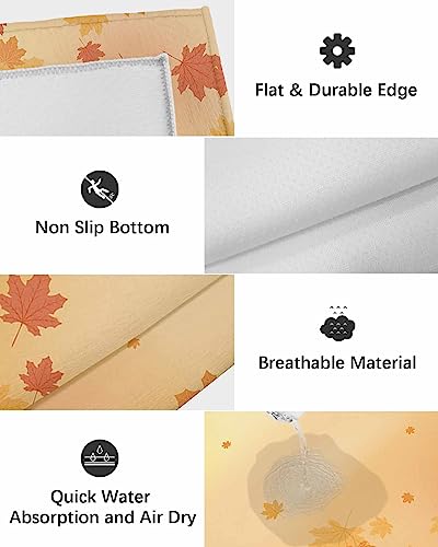 Thanksgiving Outdoor Rug, Large Floor Mat Day Dreamlike Maple Leaf Non Slip Area Rug Rubber Backing Quick Dry Clearance Carpet for Camping Rugs, Patio, Garden, Lawn, Deck, Porch, 6' x 9'