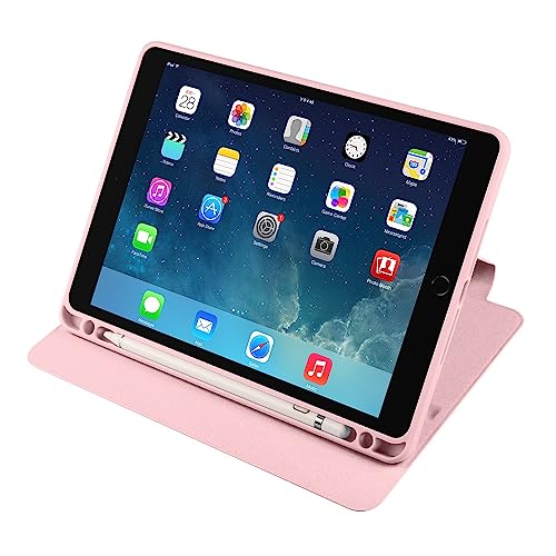 Tablet PC Case Clear Back Case Compatible with iPad Air 2/Air 1 for iPad 2018 2017 9.7" with Pen Holder, 360 Degree Swivel Stand Folio Flip Smart Tablet Cover Auto Sleep/Wake Tablet Case Tablet home (