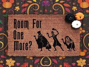 hushuoni haunted vintage sign man sion door mat - welcome doormat - halloween - haunted vintage sign man sion decor - halloween non slip floor mat for home bathroom kitchen entrance 18 x 30 inch…