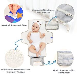 Lgbtqia Pride Portable Baby Changing Pad Diaper Changing Table Pad Waterproof Travel Changing Station Mat with Built-in Pillow for Newborn Essentials Baby