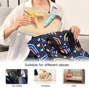 Sea Shells Portable Baby Changing Pad Diaper Changing Table Pad Foldable Travel Changing Station with Built-in Pillow for Newborn Essentials Baby