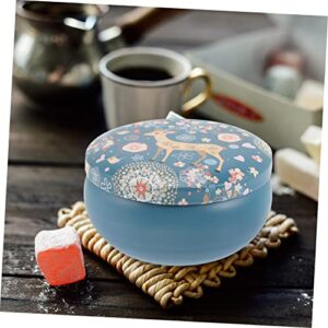 Containers with Lids 5pcs Box candy container tea containers with cover wedding candy tins Metal tinplate tea leaves can deer small tin case bridesmaid Ornament Storage Container