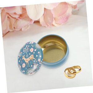 Containers with Lids 5pcs Box candy container tea containers with cover wedding candy tins Metal tinplate tea leaves can deer small tin case bridesmaid Ornament Storage Container