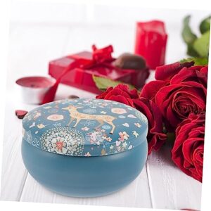 Containers with Lids 5pcs Box candy container tea containers with cover wedding candy tins Metal tinplate tea leaves can deer small tin case bridesmaid Ornament Storage Container