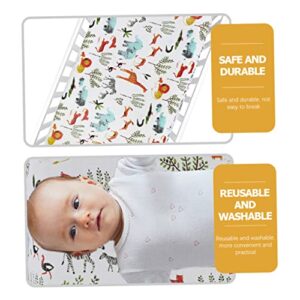 Changing Pad Liner 2pcs Removable Fabric Cover Baby Mattress Cover Crib Sheets Baby Bed Sheets Polyester Changing Pad Cover Changing Table Cover Girl Four Piece Set Baby Diaper