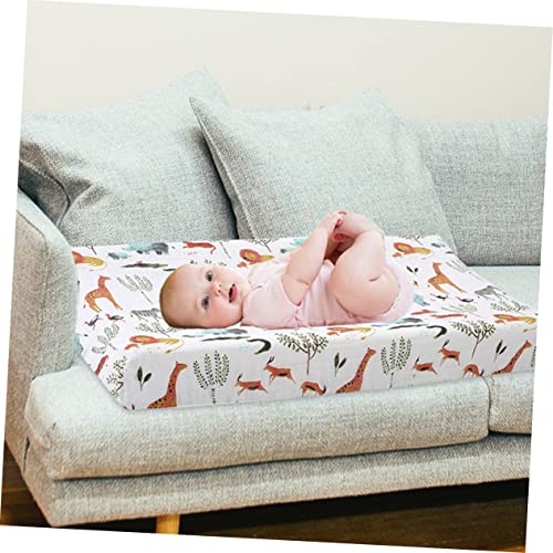 Changing Pad Liner 2pcs Removable Fabric Cover Baby Mattress Cover Crib Sheets Baby Bed Sheets Polyester Changing Pad Cover Changing Table Cover Girl Four Piece Set Baby Diaper