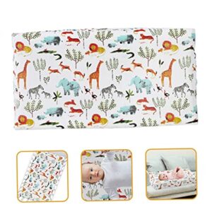 Changing Pad Liner 2pcs Removable Fabric Cover Baby Mattress Cover Crib Sheets Baby Bed Sheets Polyester Changing Pad Cover Changing Table Cover Girl Four Piece Set Baby Diaper