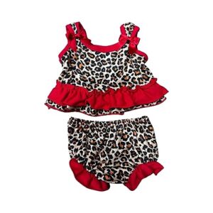 laura dare leopard print diaper cover set (12m)