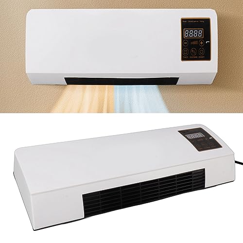 Small Air Conditioner, Wall Mounted Heating Machine Dual Use Highly Efficient Wide Angles Mobile Mini Air Conditioner Air Conditioning Hot Fan for Bedroom Living Room Office