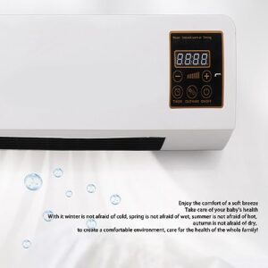 Small Air Conditioner, Wall Mounted Heating Machine Dual Use Highly Efficient Wide Angles Mobile Mini Air Conditioner Air Conditioning Hot Fan for Bedroom Living Room Office