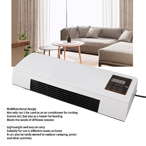 Small Air Conditioner, Wall Mounted Heating Machine Dual Use Highly Efficient Wide Angles Mobile Mini Air Conditioner Air Conditioning Hot Fan for Bedroom Living Room Office