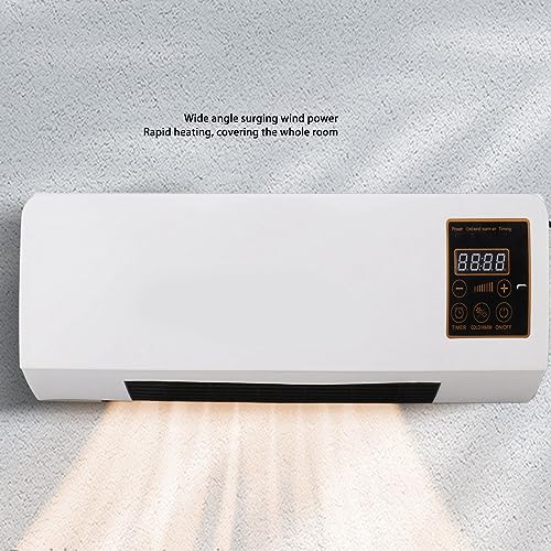 Small Air Conditioner, Wall Mounted Heating Machine Dual Use Highly Efficient Wide Angles Mobile Mini Air Conditioner Air Conditioning Hot Fan for Bedroom Living Room Office