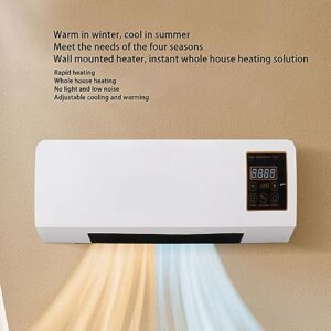 Small Air Conditioner, Wall Mounted Heating Machine Dual Use Highly Efficient Wide Angles Mobile Mini Air Conditioner Air Conditioning Hot Fan for Bedroom Living Room Office