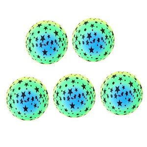 nusitou 5 pcs 22 bulk beach balls beach toys for kids inflatable balls for kids pvc bouncy kickball swimming pool for kids football water rainbow ball pat the ball pool party sports beach