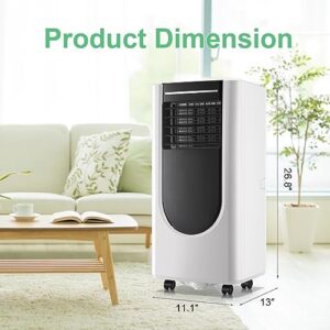 WANAI Portable Air Conditioner, 8000 BTU 6-in-1 Air Conditioner Cooling For Rooms Spaces Up To 250 Sq.Ft, Multi-Function Portable Air Conditioner Suitable For Bedroom, Office, Living Room