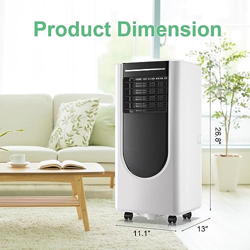 WANAI Portable Air Conditioner, 8000 BTU 6-in-1 Air Conditioner Cooling For Rooms Spaces Up To 250 Sq.Ft, Multi-Function Portable Air Conditioner Suitable For Bedroom, Office, Living Room