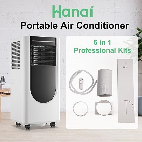 WANAI Portable Air Conditioner, 8000 BTU 6-in-1 Air Conditioner Cooling For Rooms Spaces Up To 250 Sq.Ft, Multi-Function Portable Air Conditioner Suitable For Bedroom, Office, Living Room